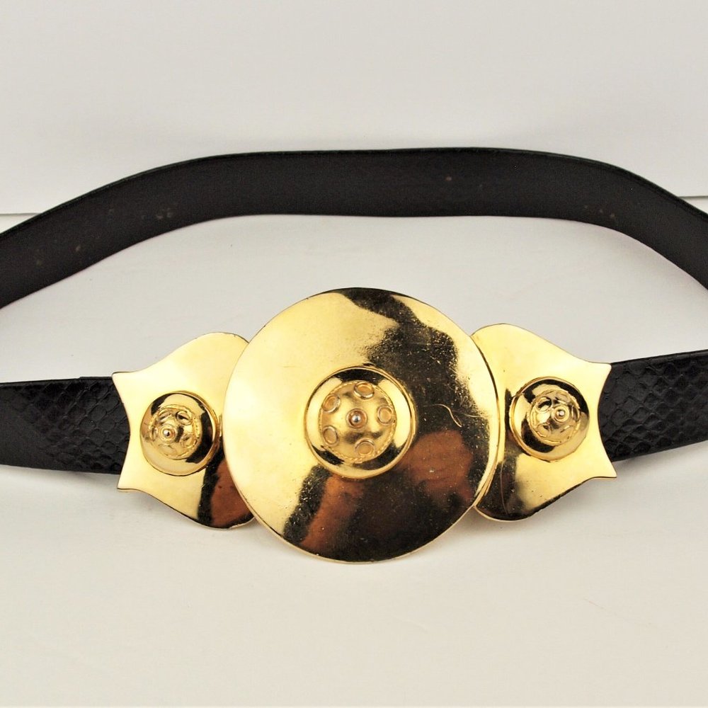 Alexis Kirk Gold Statement Adjustable Belt - Gem